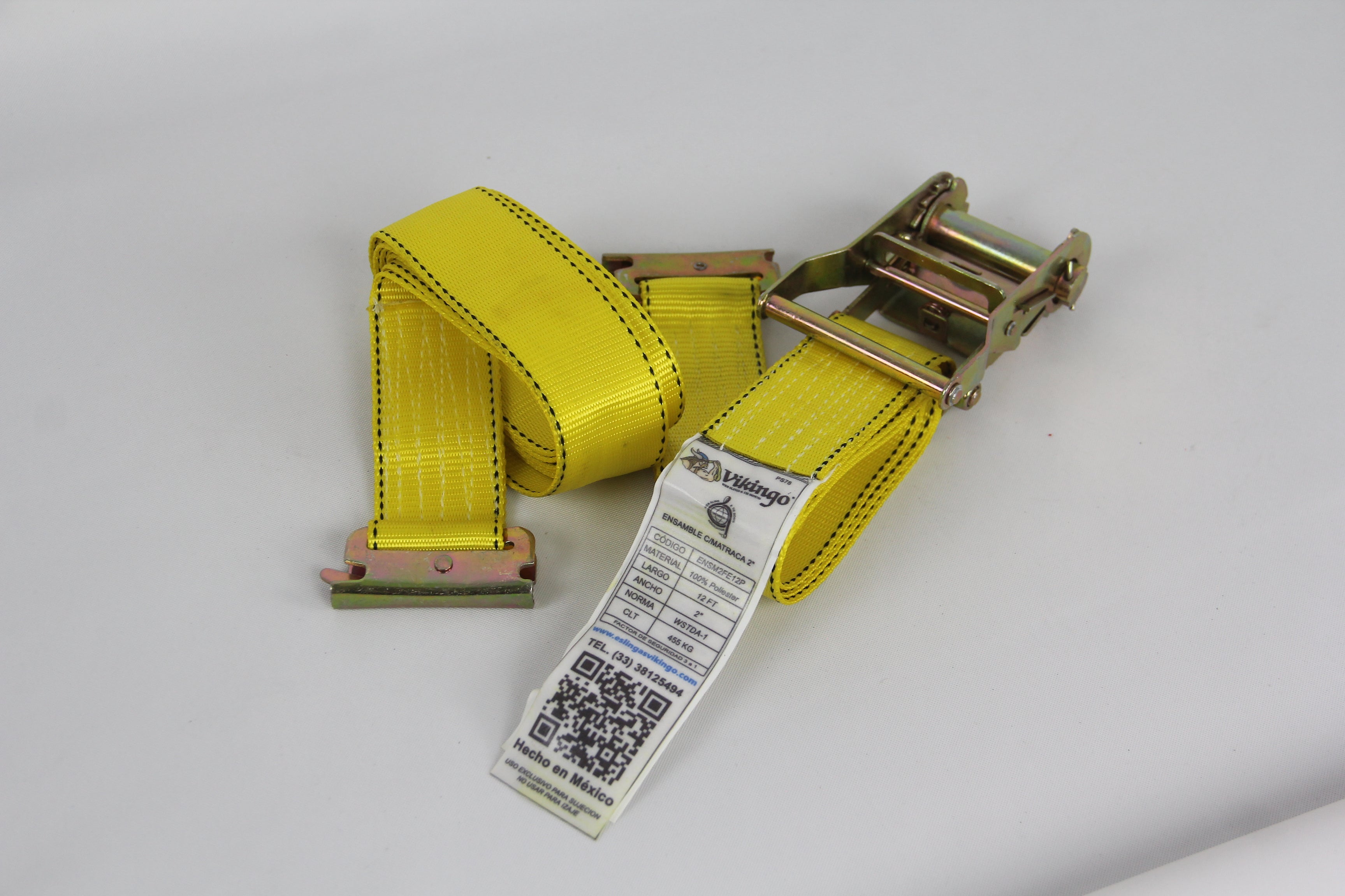 ENSAMBLE CON MATRACA/GANCHO PARA RIEL 2" — Eslingas Matriz