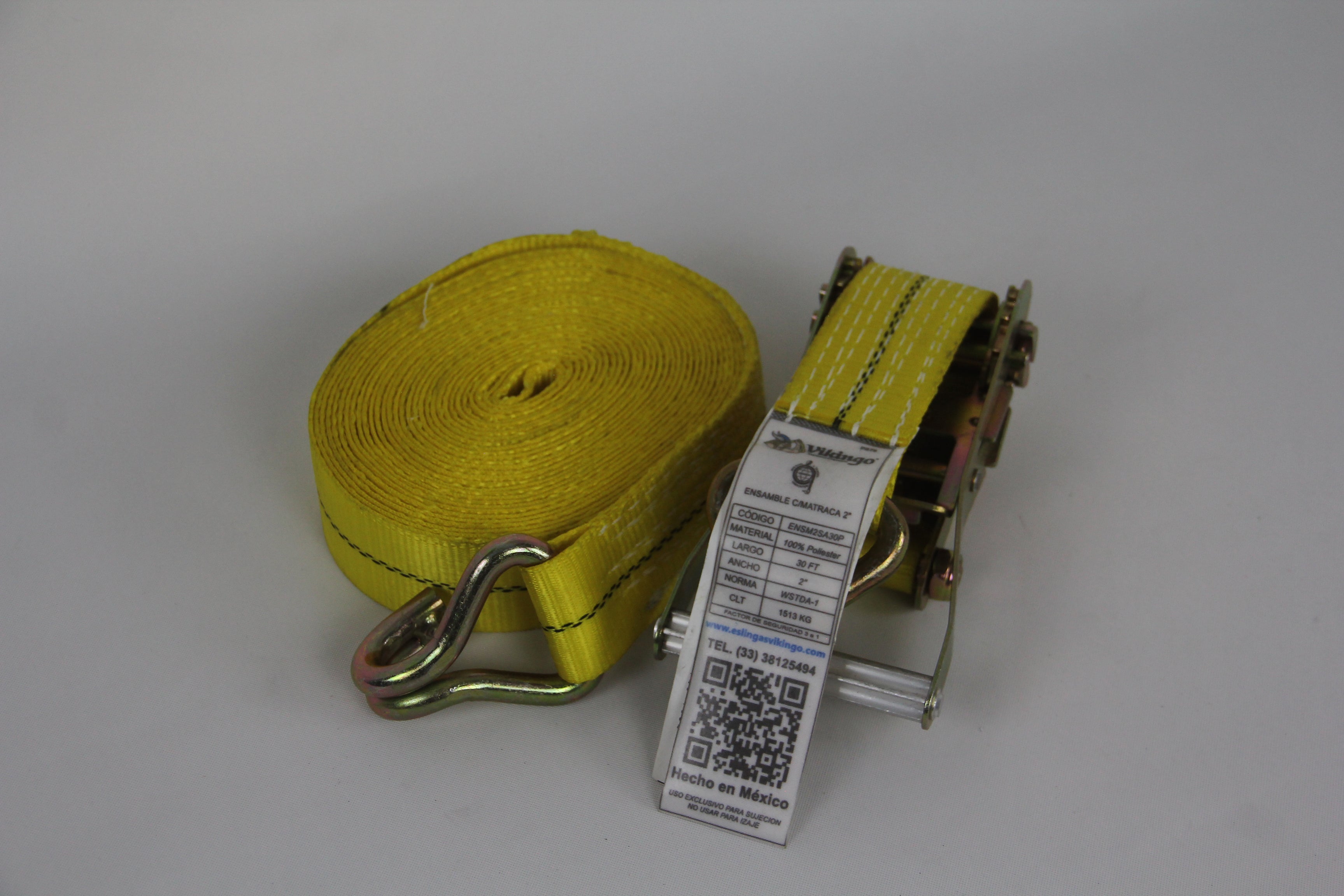 ENSAMBLE CON MATRACA/GANCHO DE ALAMBRE 2" — Eslingas Matriz